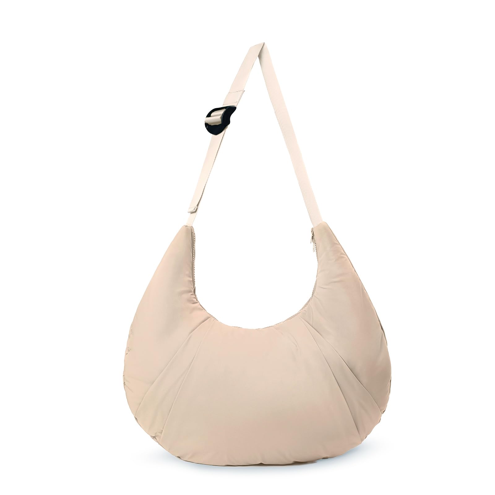 NAARIIAN Puffer Crescent Shoulder Bag Nylon Padded Moon Shape Clutch ...