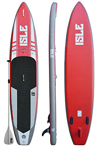 Isle 12 ft 6 inch Inflatable Stand Up Paddle Board with Pump and 3 ...