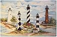 Amazon.com: SBF Gifts Carolina Lighthouses Washable Vinyl Placemats Set ...