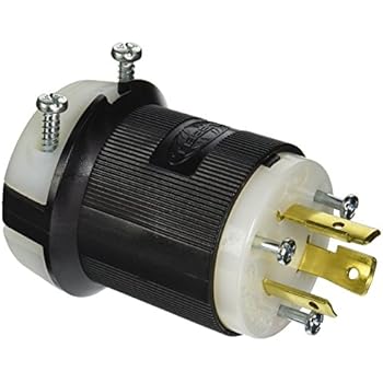 Leviton 2341 20 Amp, 480 Volt, NEMA L8-20P, 2P, 3W, Locking Plug ...