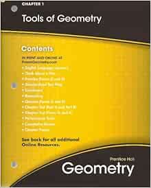 Amazon.com: Tools of Geometry, Chapter 1, All-in-One Teaching Resources ...