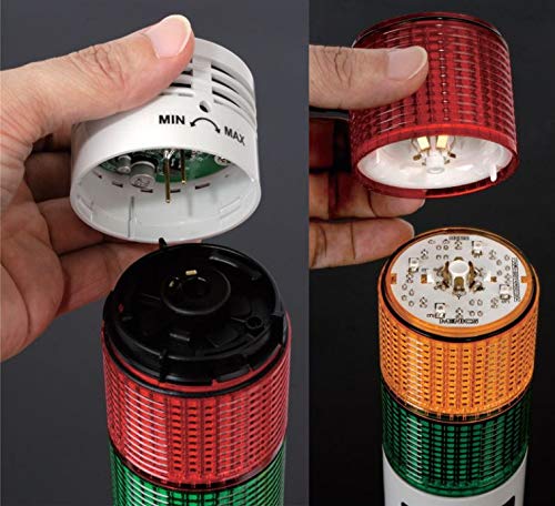 ATEPR-15-RY-B Andon Light 80dB Buzzer Yellow Steady Remote Push Button ...