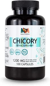 Amazon.com: Chicory 100 Capsules, 1200 mg per Serving, Organic Chicory ...