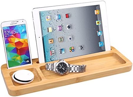 Woodluv Desktop Organiser Universal Tablet iPad Smartphone Stand Rack ...