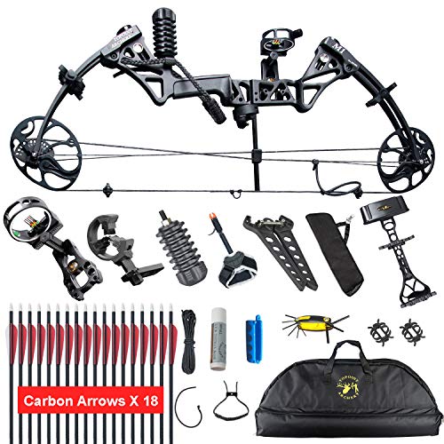 XGeek Compound Bow and Arrow kit, 320 Fps Speed Hunting & Target Bow ...