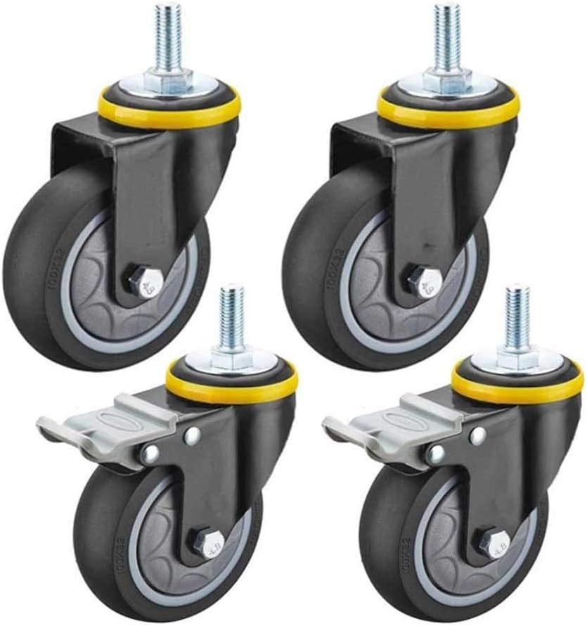 YUANP Juego De 4 Ruedas Giratorias Ruedas para Muebles De Alta ...