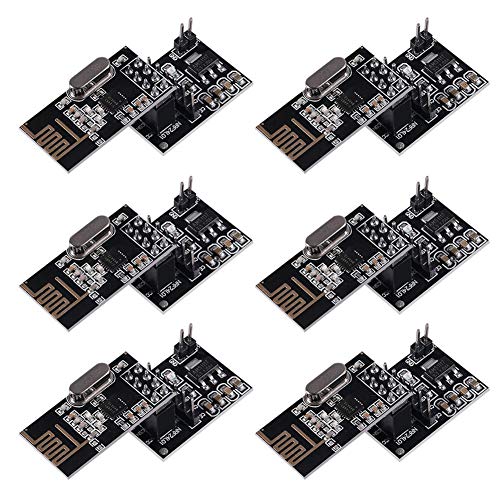 Buy 6PCS NRF24L01 2.4GHz Wireless Transceiver Receiver RF Module with 6PCS NRF24L01 Socket ...