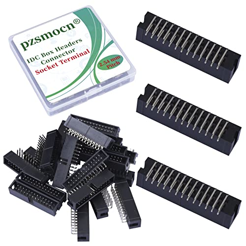 Pzsmocn 20 Pieces IDC 2*13 Double Row 26-Pin Box Header Connector Male ...