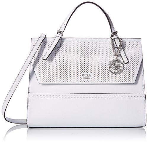 White Guess Handbag. GUESS Kamryn Embroidered Tote, Ice.