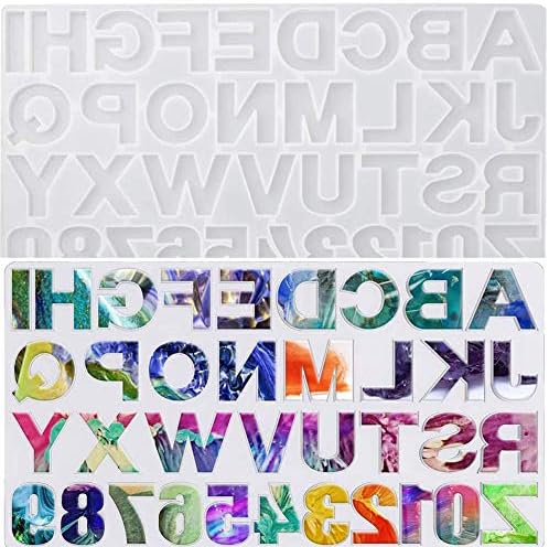 Alphabet Molds for Resin Backward, Silicone Letter Number Resin Molds ...
