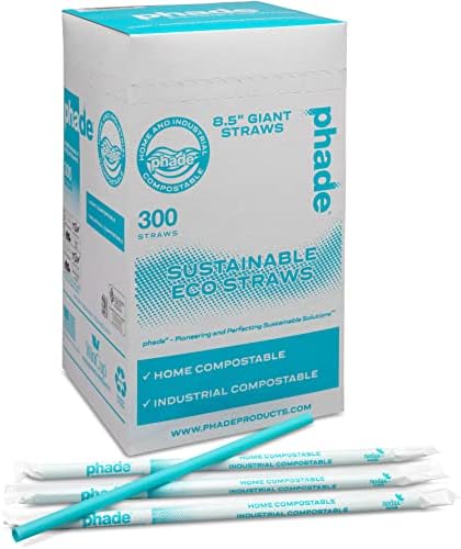 phade Eco-Friendly 8.5 Giant Drinking Straws 300 Count - Sustainable ...