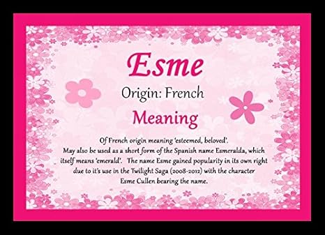 Esme Personalised Name Meaning Mousemat: Amazon.co.uk: Office Products