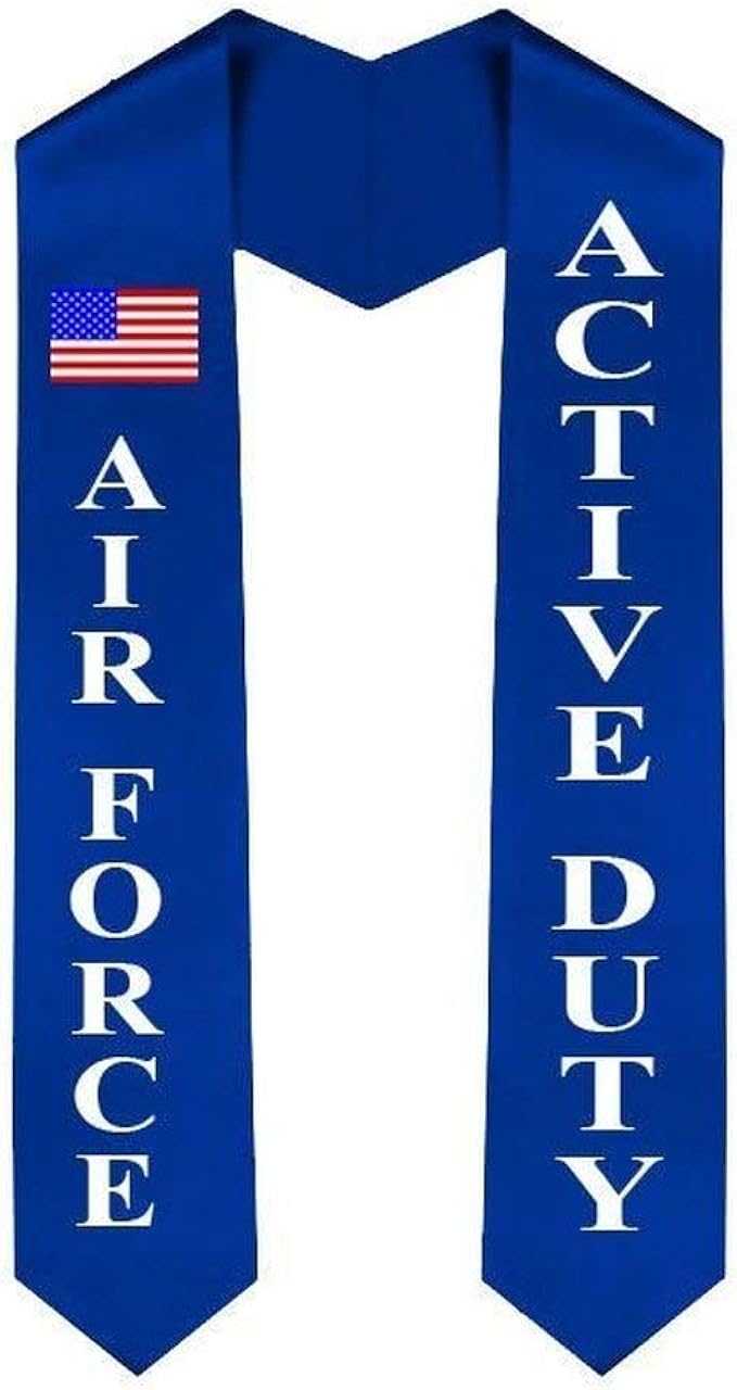 Amazon.com: Air Force Graduation Sash Stole - Active Duty 72 Inches ...
