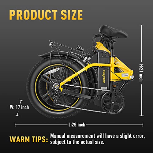 Heybike Mars Limited Edition Electric Bike Foldable 20" x 4.0 Fat Tire Electric Bicycle with ...