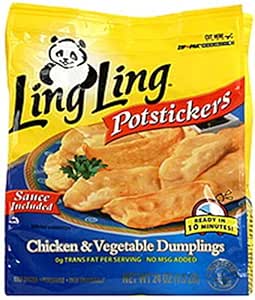 Ling Lings, Chicken & Dumpling Pot Stickers, 24 oz (Frozen): Amazon.com ...
