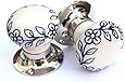 Knobbles and Bobbles Mortice Knobs - Blue Flowers (Silver): Amazon.co.uk: Kitchen & Home
