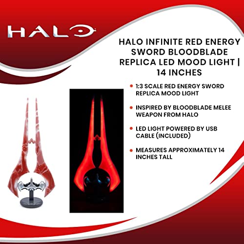 Halo Infinite Red Energy Sword Bloodblade Replica LED Mood Light ...