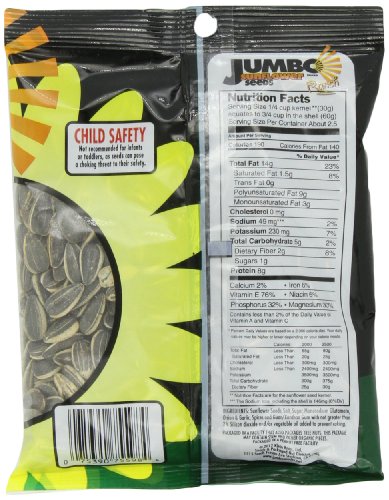 JUMBO SUNFLOWER SEEDS Sunflower Seeds, Ranch, 5-Ounce (Pack of 12) Food ...