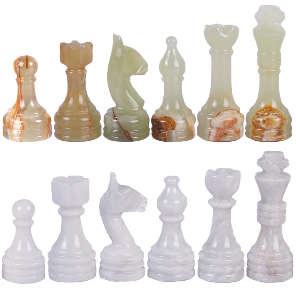Mua Marble Chess Pieces - Complete Set with Weighted Marble Pieces |16 ...