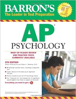 Amazon.com: Barron's AP Psychology (Barron's Study Guides ...