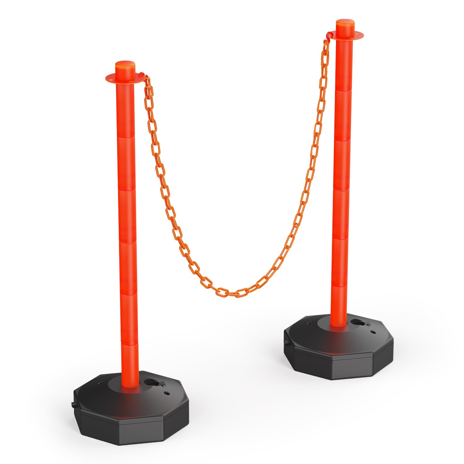 Mua 2 Pack Traffic Delineator Post Cones with Fillable Base, Expandable ...