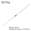 uxcell 50pcs 10K Ohm NTC Thermistors Resistors, MF58 3950B 1% ...