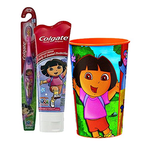 Dora The Explorer Inspired 3pc Bright Smile Oral Hygiene Set ...