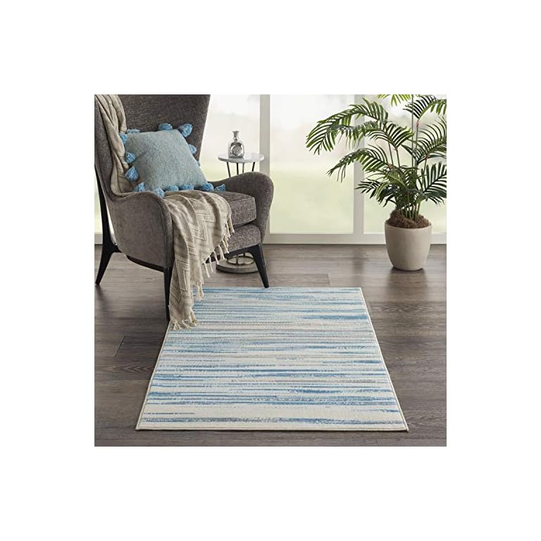 Nourison Jubilant Modern Coastal Blue Area Rug, (3' x 5') - The ...