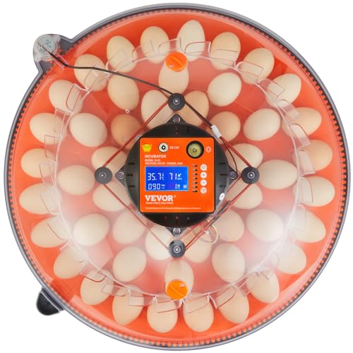 VEVOR Egg Incubator, 48-Egg Capacity, Features 360° Rotating Egg Tray ...