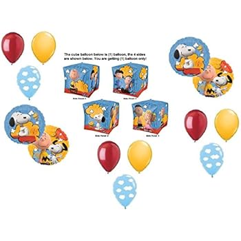 Amazon.com: Peanuts Charlie Brown Balloons Decoration Supplies Party ...