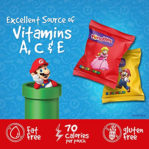 Funables Fruit Snacks, Super Mario Shaped Fruit Flavored Snacks, Pack ...