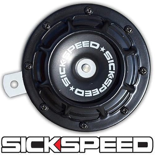 Sickspeed Black Super Loud Single Electric Blast Tone Horn for Car ...
