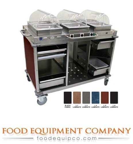 Mobile Hot Buffet Cart Size: 49" H x 55.5" W x 28.75" D, Color: Flame ...
