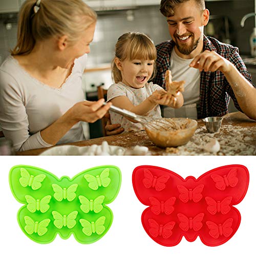 Delidge 2 Pack Butterfly Cake Mold Silicone Chocolate Candy Baking ...