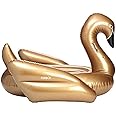 Amazon.com: FUNBOY Giant Inflatable Gold Swan Pool Float, Luxury Float for Summer Pool Parties ...