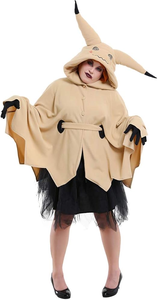 Miccostumes Women's Mimikyu Cosplay Cloak with Skirt Belt Gloves ...