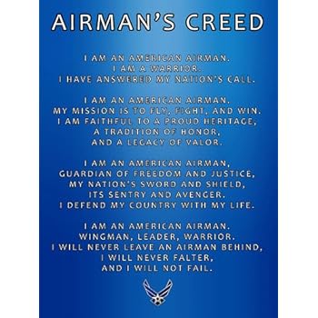 Amazon.com: US Air Force Creed Poster USAF Creed Air Force Gifts USAF ...