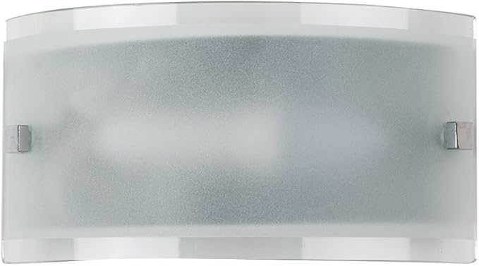 Modern Frosted Glass & Chrome Curved Wall Light: Amazon.co.uk: Lighting