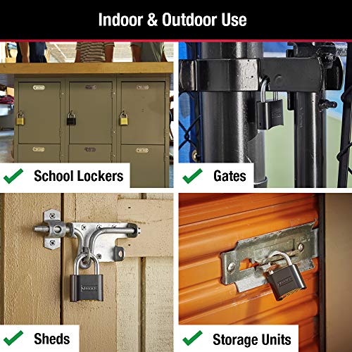 Master Lock 178D Set Your Own Combination Lock, Paquete de 1, Negro