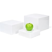 Amazon.com: Set of 3 Glossy White Acrylic Cube Display Nesting Risers ...