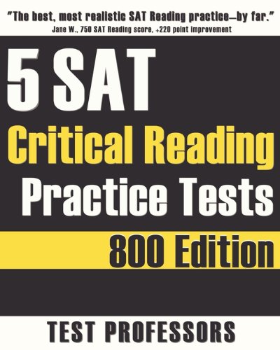 5 SAT Critical Reading Practice Tests: Simpson, Paul G. IV, Test ...
