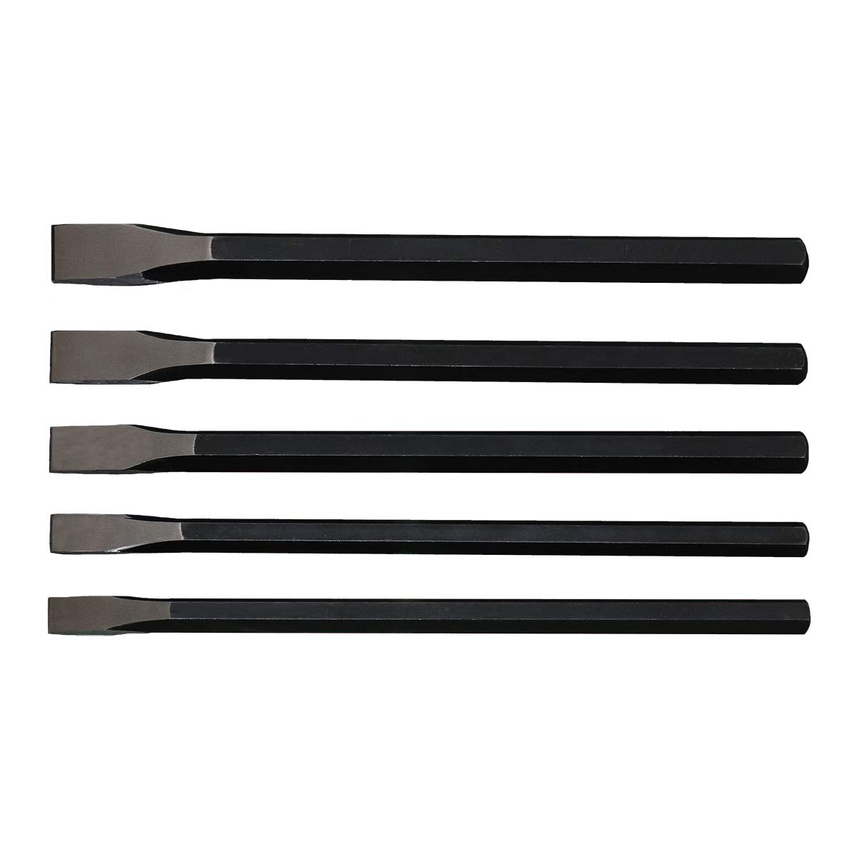 Grip 5 pc 12" XL Heavy Duty Chisel Set - Sizes Include: 1/2” x 12”, 5/8 ...