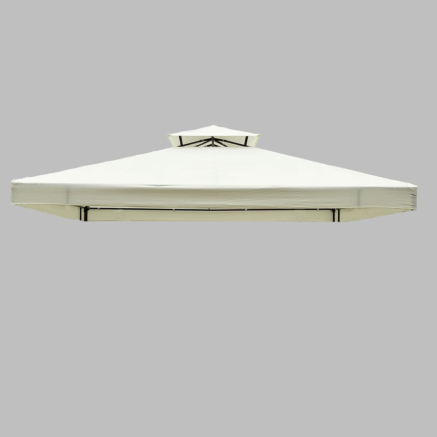 Outsunny 3 x 4m 2 Tier Gazebo Roof Top Replacement Canopy Pavilion ...