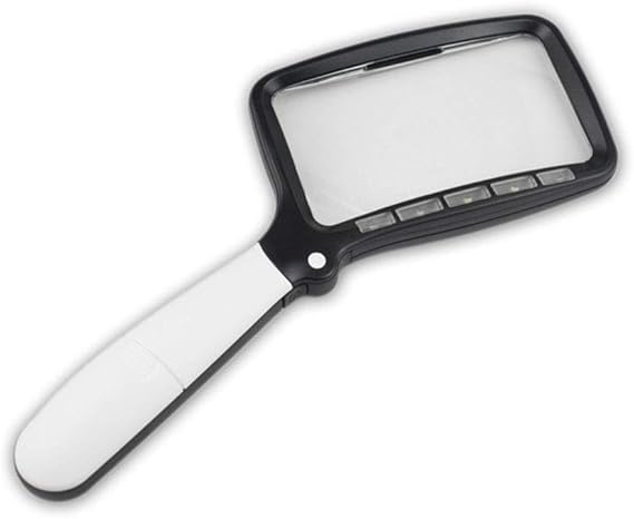 Rectangular Magnifying Glass, with Light Magnifier Large Foldable ...