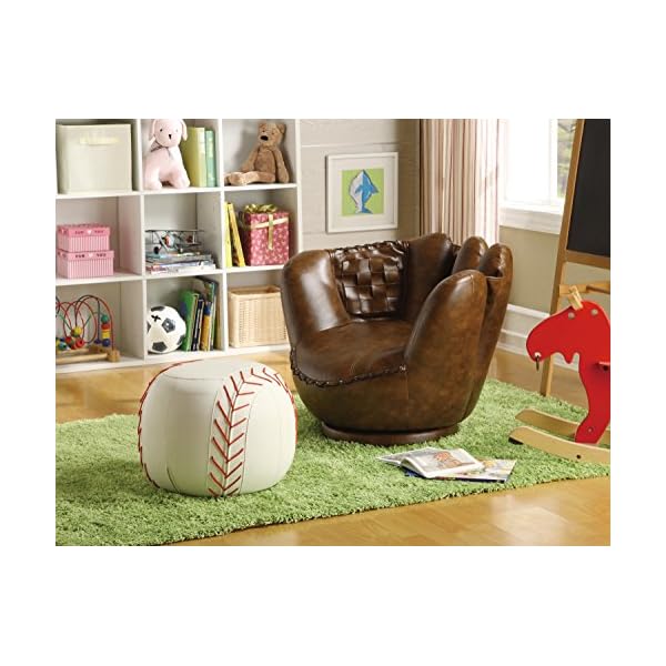 Crown Mark Baseball Glove Chair/Ottoman - Deportivos.com