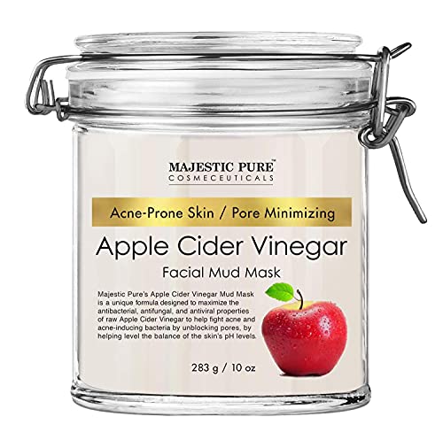 Apple Cider Vinegar Facial Mask by Majestic Pure - Face Mud Mask for ...