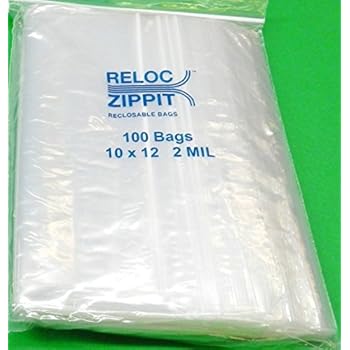 Amazon.com : 400 CLEAR ZIP LOCK 2MIL POLY BAGS ASSORTED SIZES 100ea ...