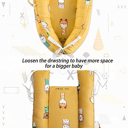 NTCOCO Baby Lounger Baby Nest 100% Soft Breathable Cotton Co-Sleeping ...