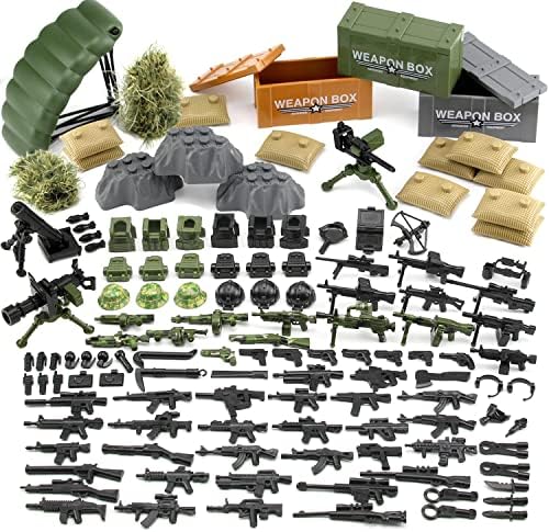 Feleph Weapon Pack Military Army WW2 Toys for Soldier Figures, Swat ...