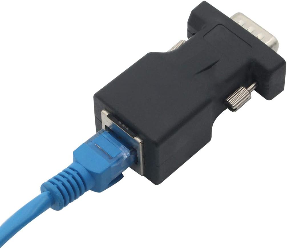 DB9 RS232 Female Port to RJ45 Female Connector Card DB9 Serial Port ...